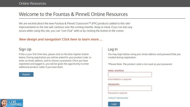 How to Access Fountas & Pinnell Online Resources