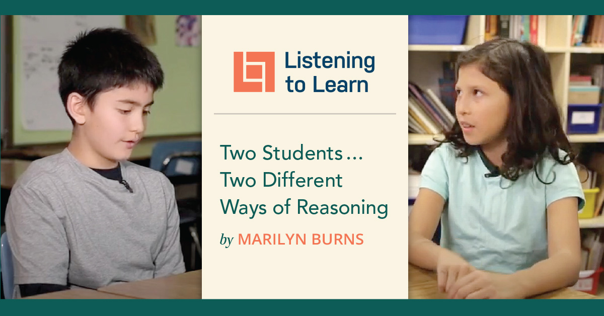 Two Students . . . Two Different Ways of Reasoning